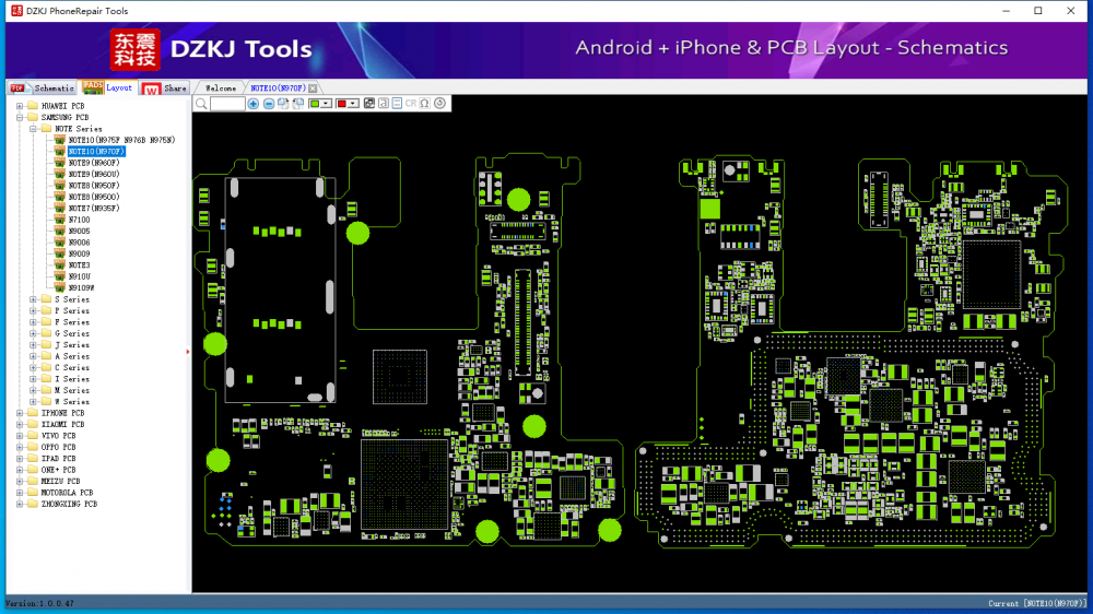 Update_LAYOUT _Samsung N970F_bitmap - DZKJ Schematics & PCB Layout