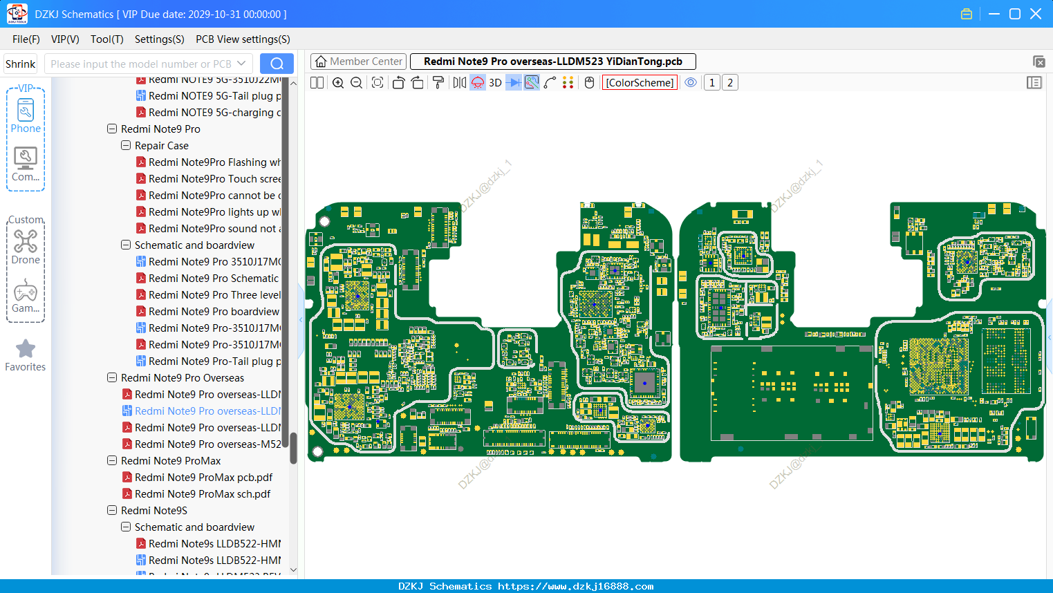 Redmi Note9 Pro Overseas-LLDM523 bitmap - DZKJ Schematics & PCB Layout