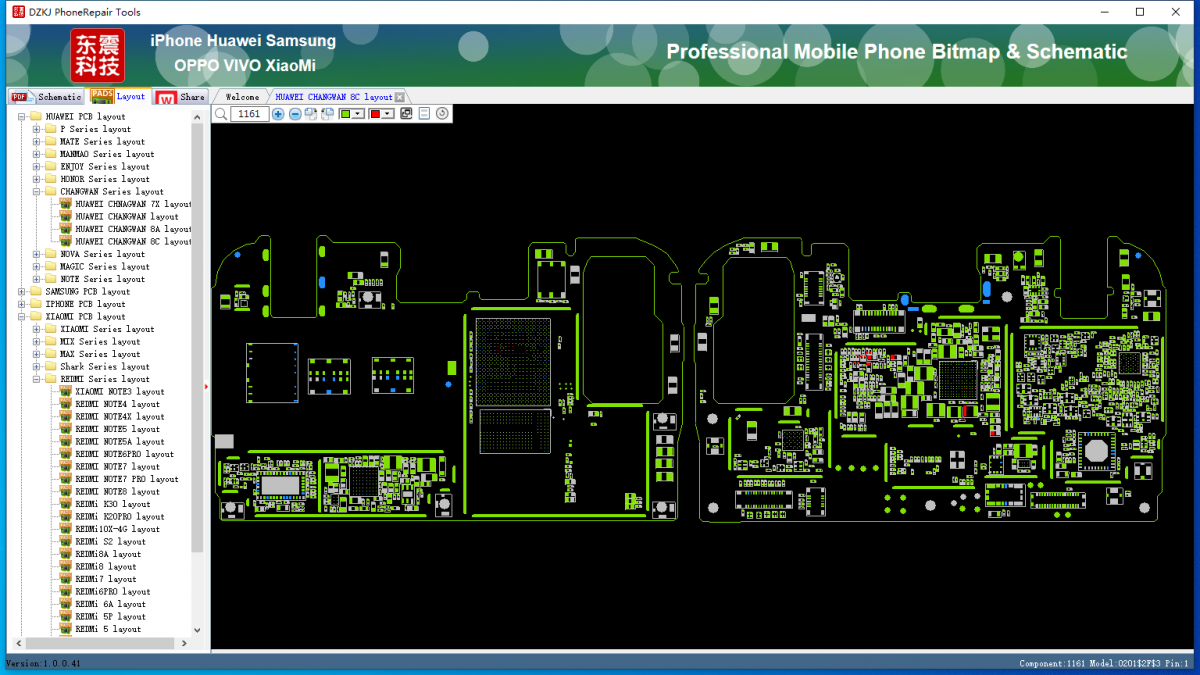 update_LAYOUT_Huawei Changwan 8C_ bitmap - DZKJ Schematics & PCB Layout