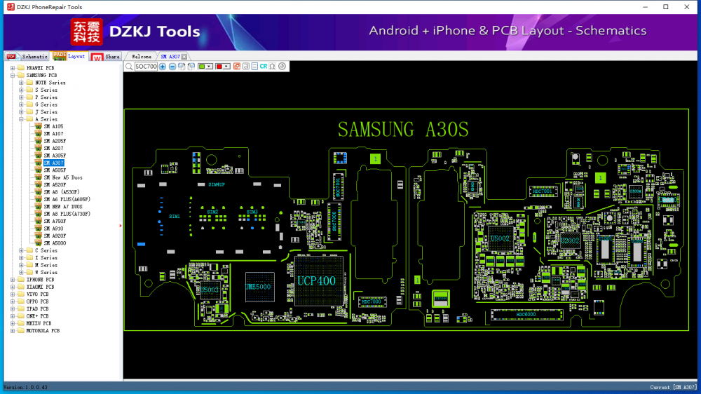 Update_LAYOUT + SCH _SAMSUNG A30s(A307)_bitmap - DZKJ Schematics & PCB Layout