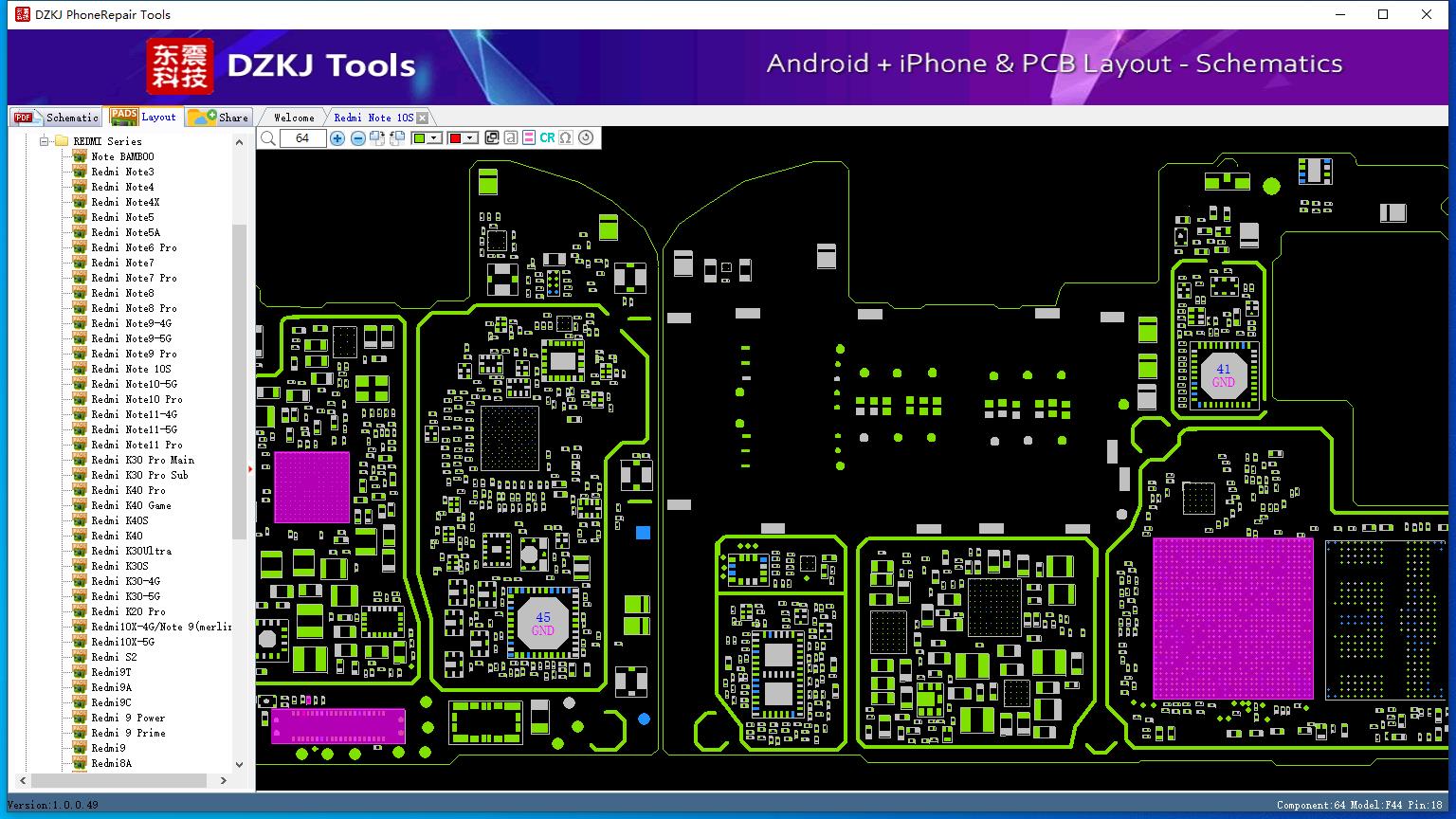 Update LAYOUT Xiaomi Redmi Note 10S bitmap DZKJ Schematics PCB Layout Update LAYOUT Xiaomi Redmi Note 10S bitmap DZKJ Schematics PCB Layout