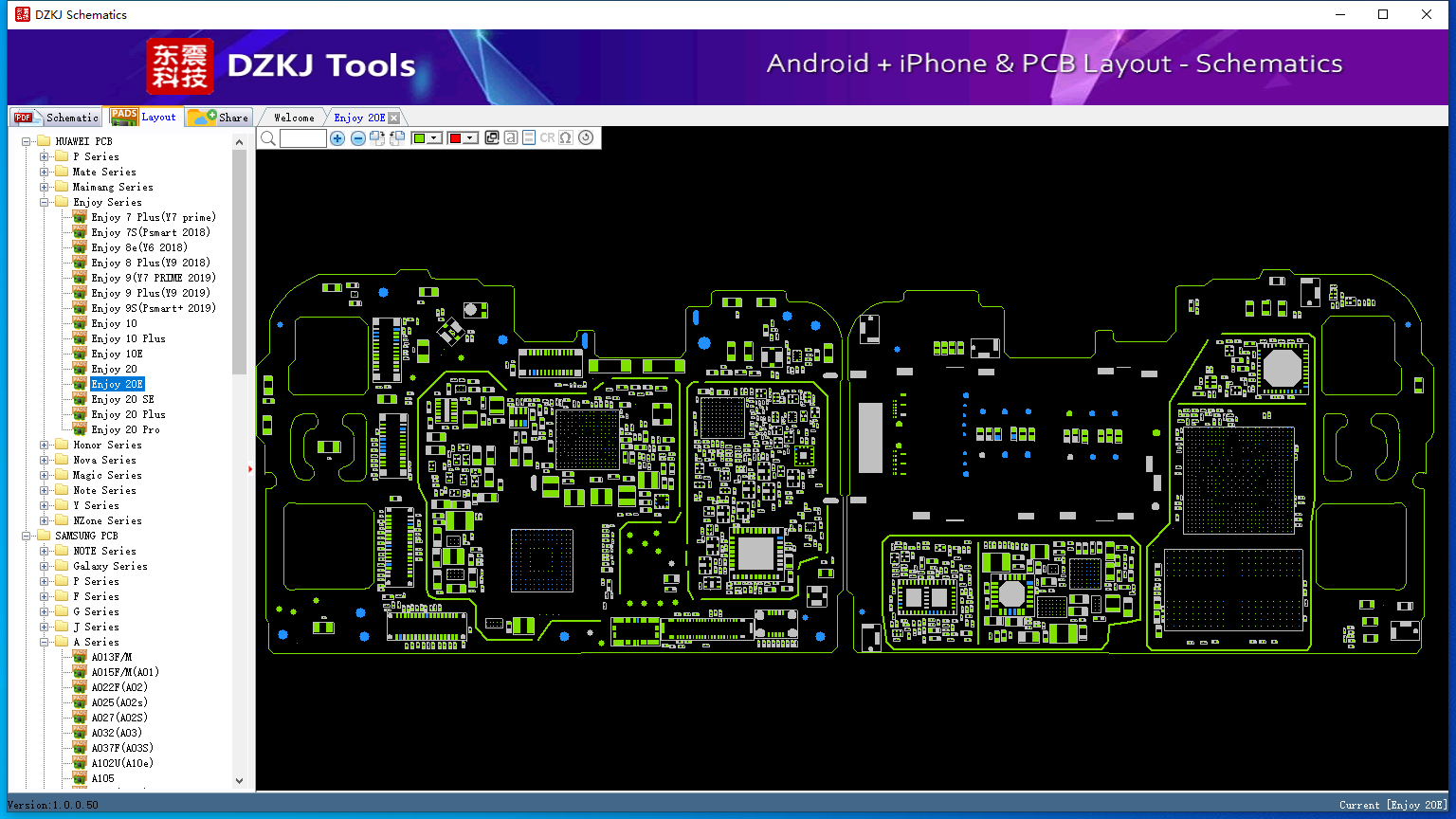Update_LAYOUT_Huawei Enjoy 20E_bitmap - DZKJ Schematics & PCB Layout