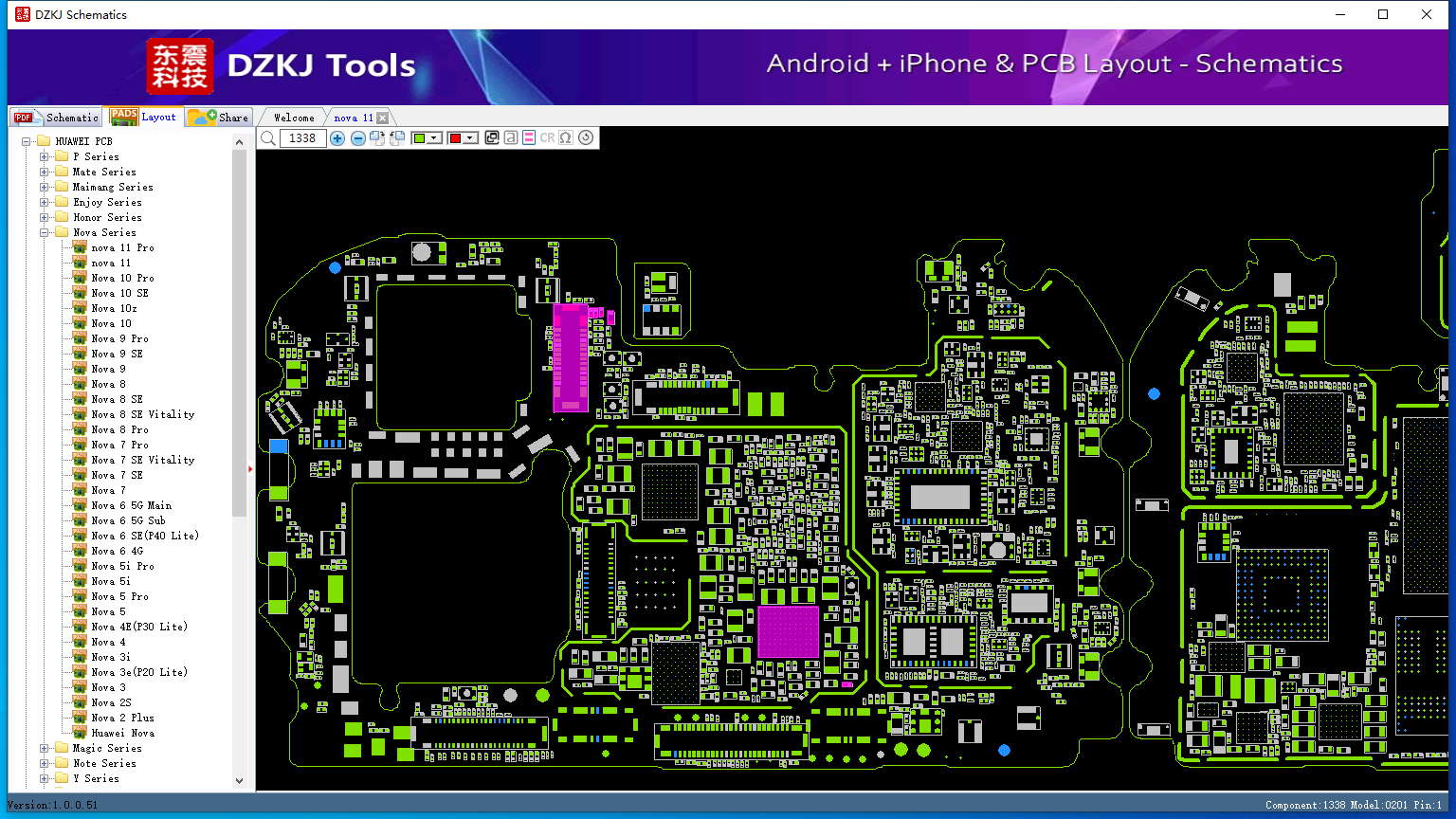 Update_LAYOUT_Huawei nova 11_bitmap - DZKJ Schematics & PCB Layout