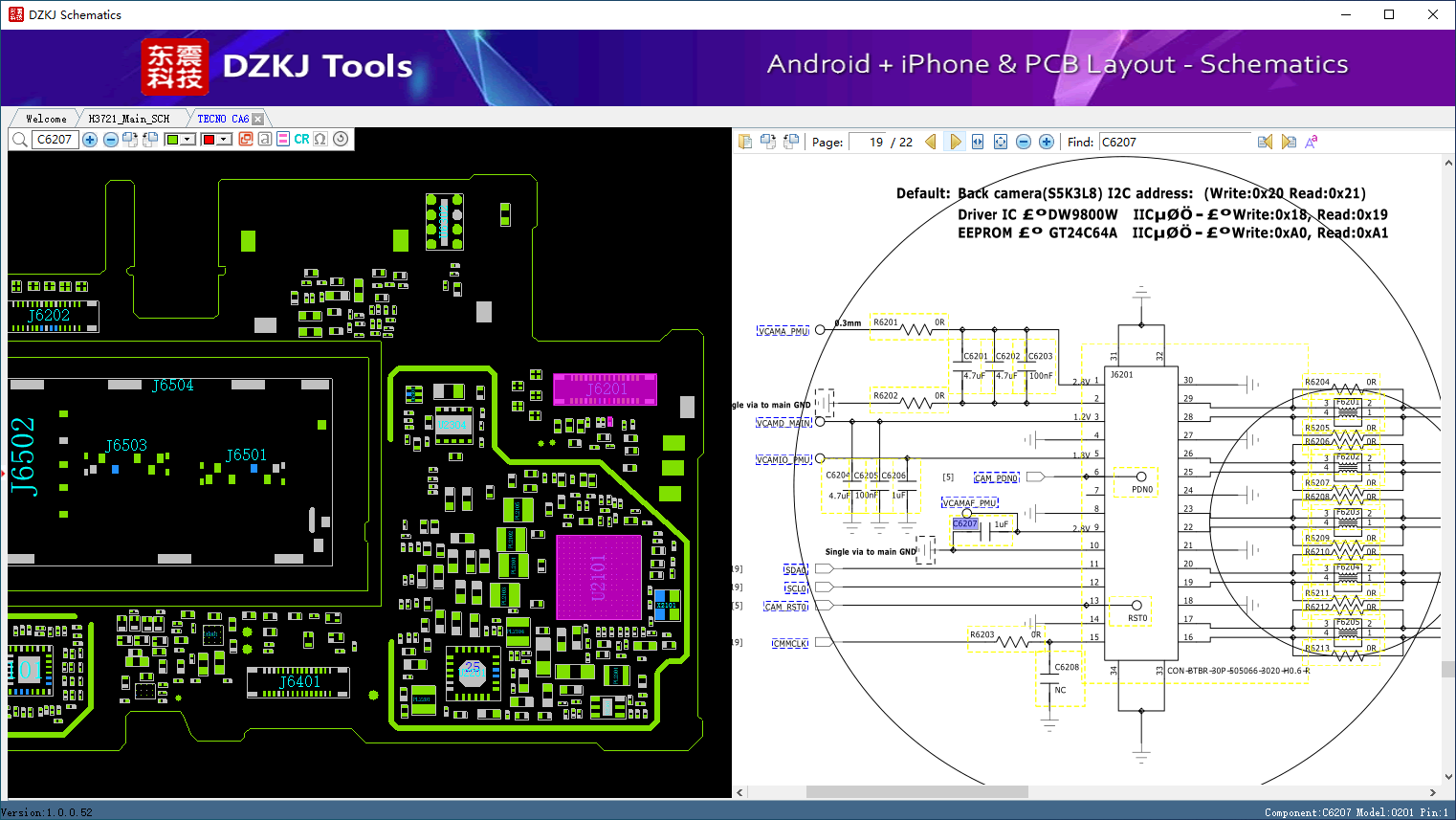 Update_LAYOUT + SCH_TECNO CA6_bitmap - DZKJ Schematics & PCB Layout