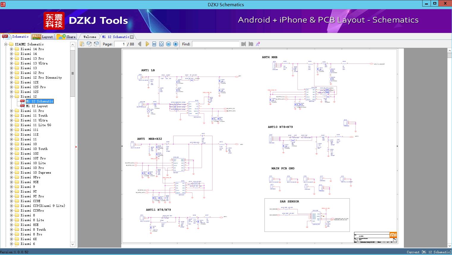 Mi 12 Schematic - Xiaomi 12 - XIAOMI Schematic - DZKJ Schematics & PCB ...