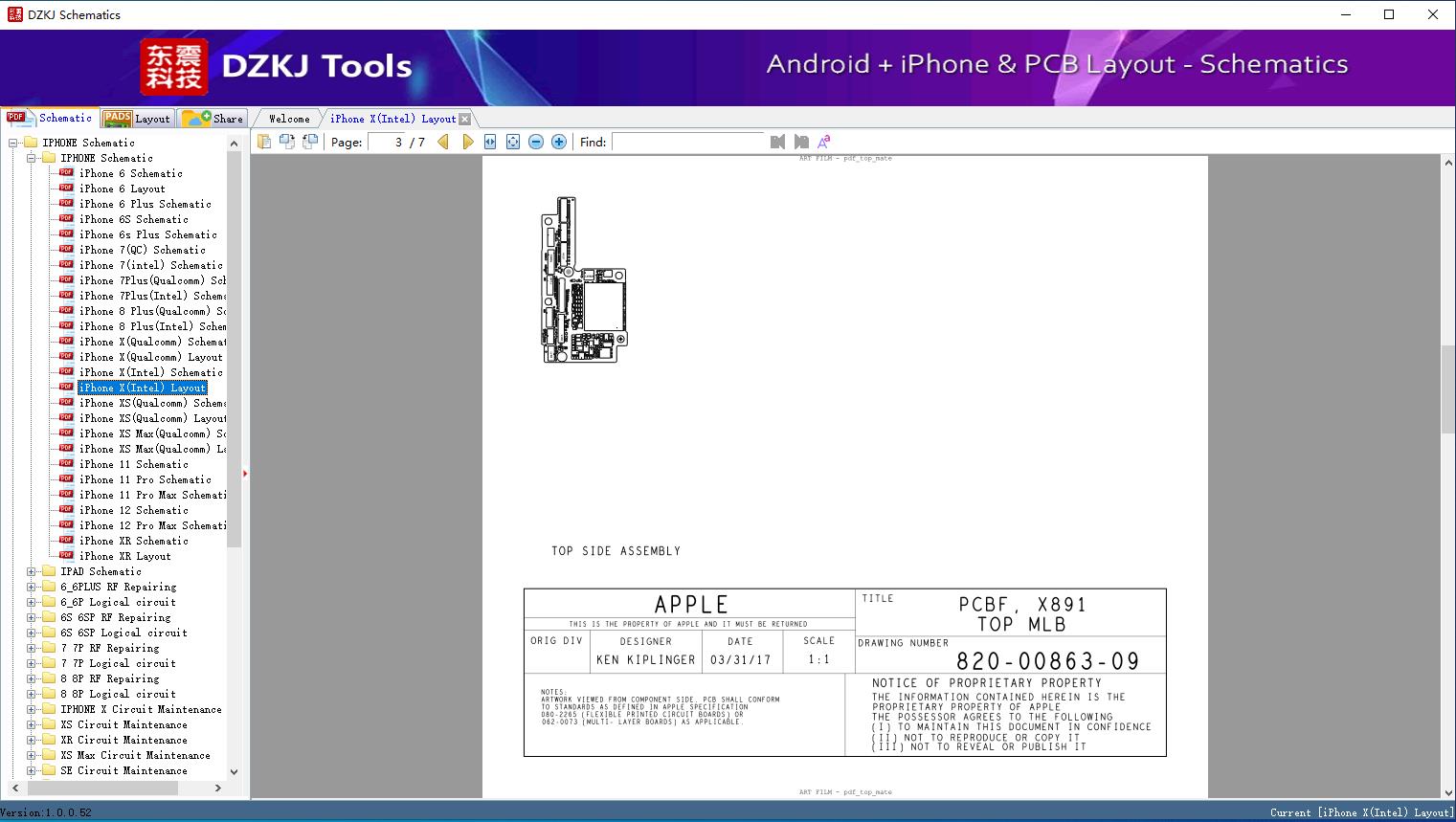 iPhone X(Intel) Layout - IPHONE Schematic - DZKJ Schematics & PCB Layout