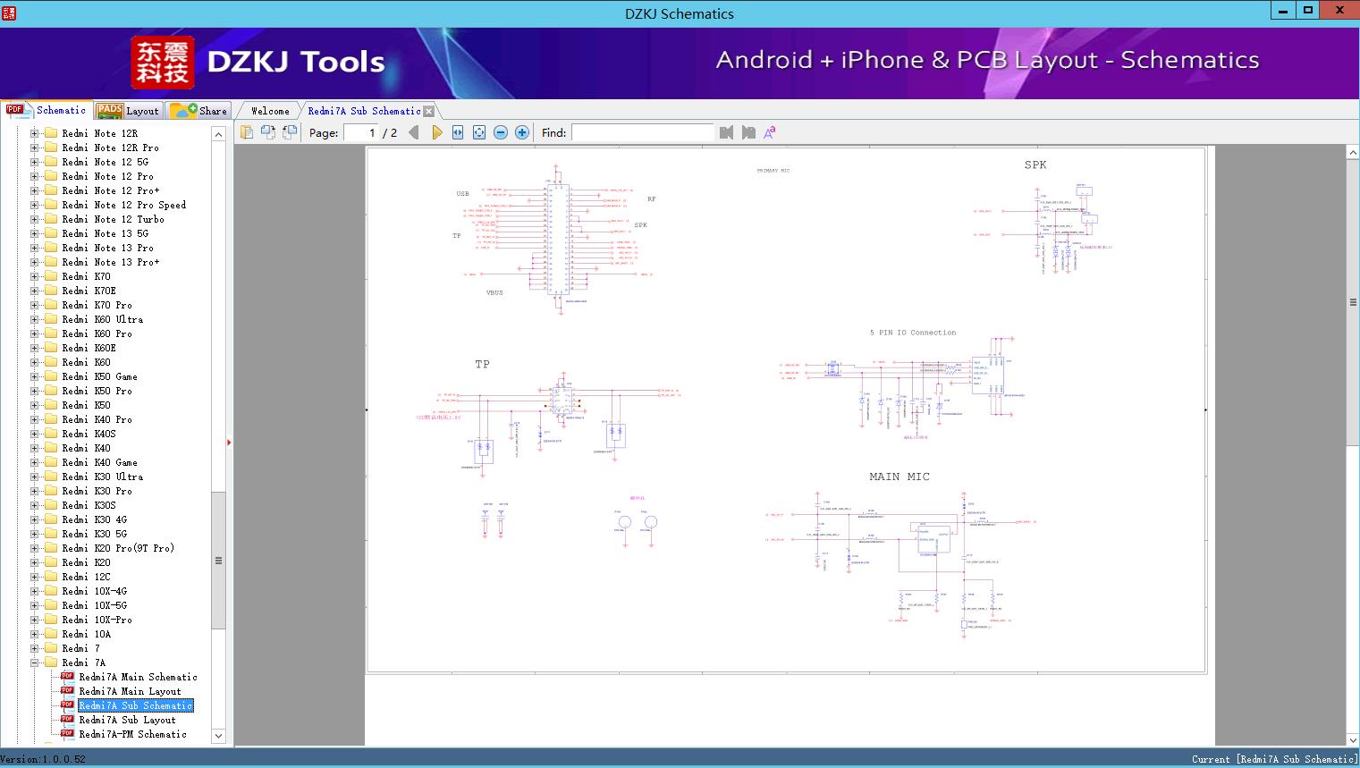 Redmi7A Sub Schematic - Redmi 7A - XIAOMI Schematic - DZKJ Schematics ...