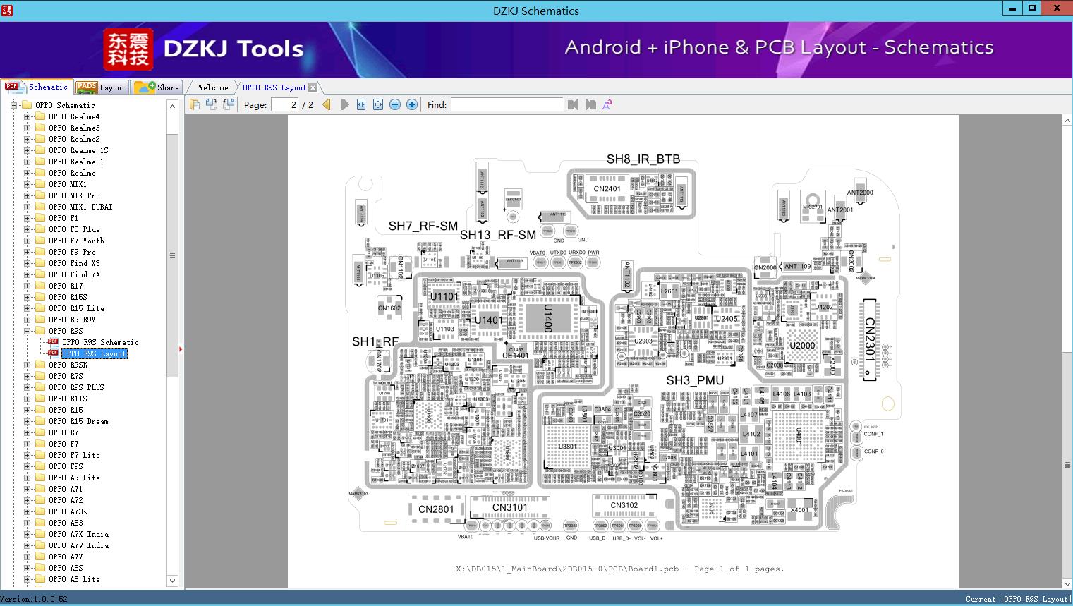 OPPO R9S Layout - OPPO R9S - OPPO Schematic - DZKJ Schematics & PCB Layout