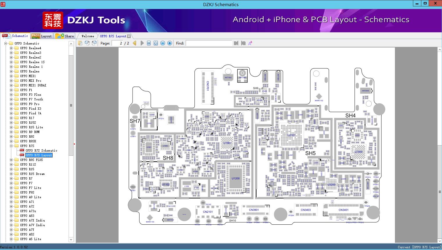 OPPO R7S Layout - OPPO R7S - OPPO Schematic - DZKJ Schematics & PCB Layout