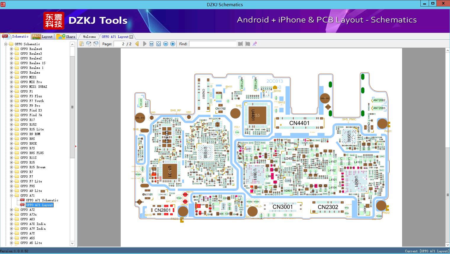 OPPO A71 Layout - OPPO A71 - OPPO Schematic - DZKJ Schematics & PCB Layout