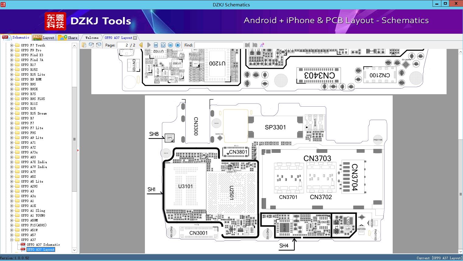 OPPO A37 Layout - OPPO A37 - OPPO Schematic - DZKJ Schematics & PCB Layout