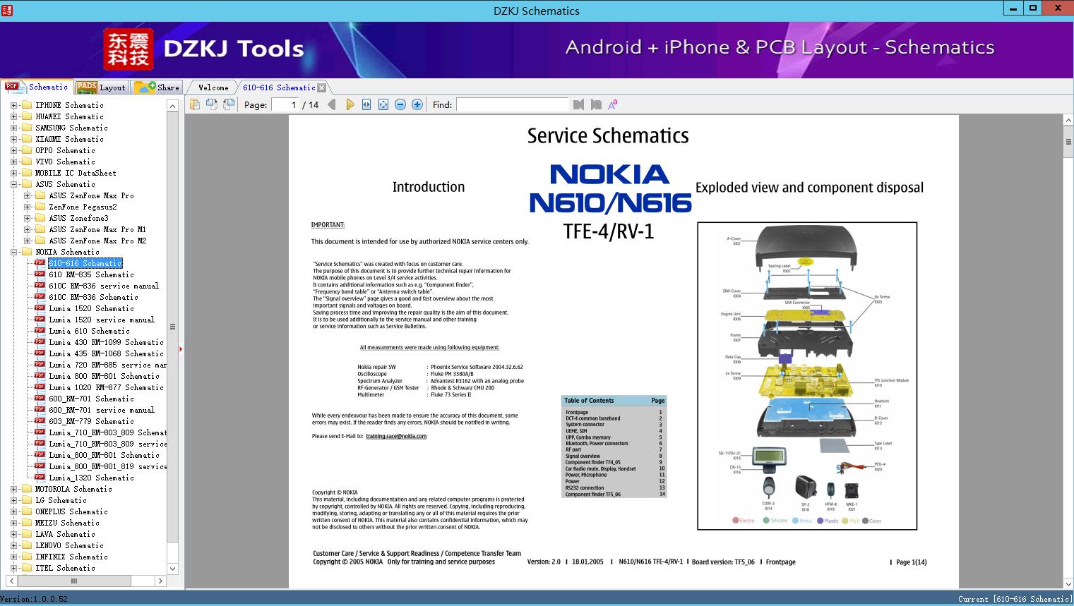 610-616 Schematic - NOKIA Schematic - DZKJ Schematics & PCB Layout