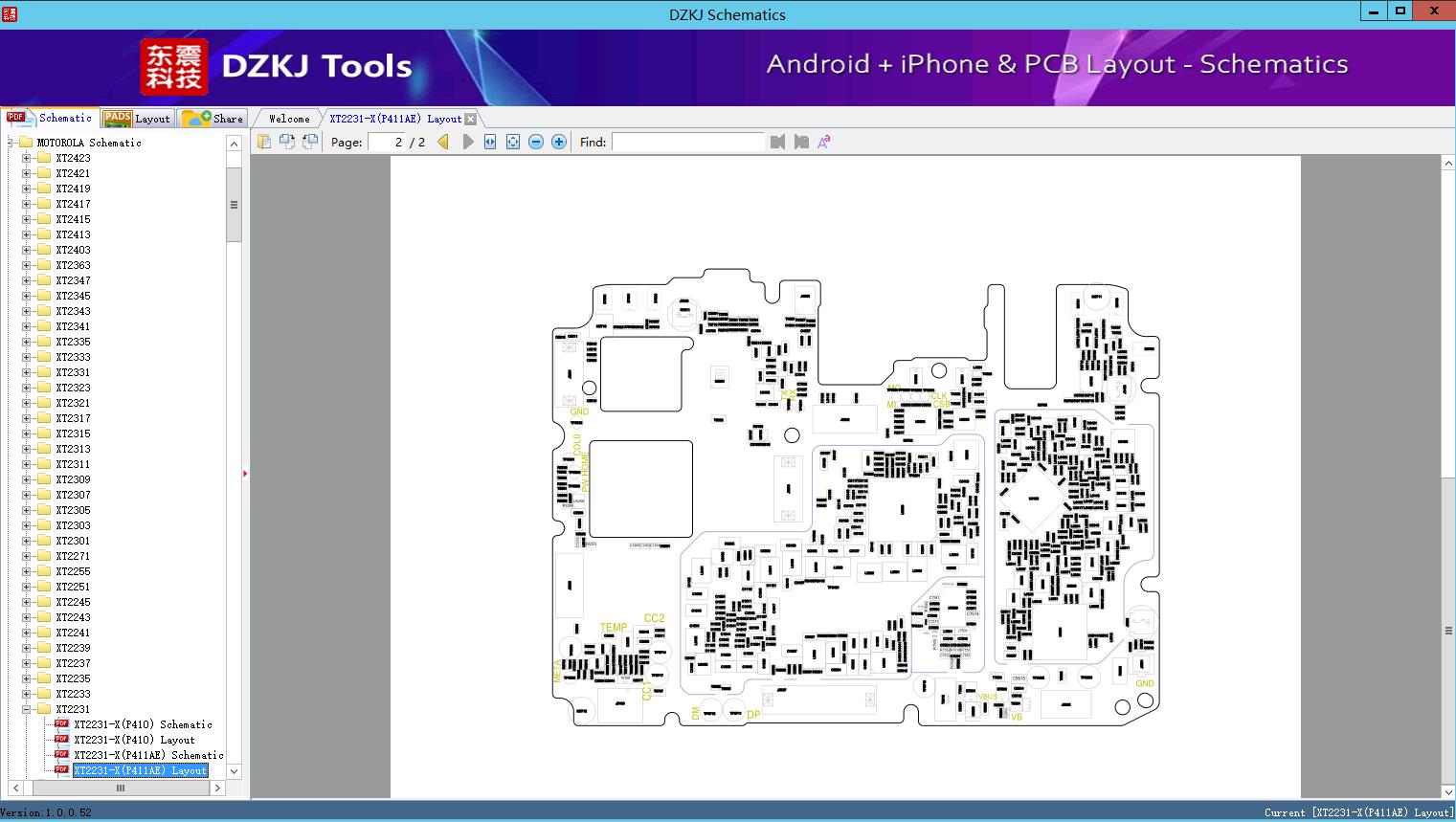 XT2231-X(P411AE) Layout - XT2231 - MOTOROLA Schematic - DZKJ Schematics ...