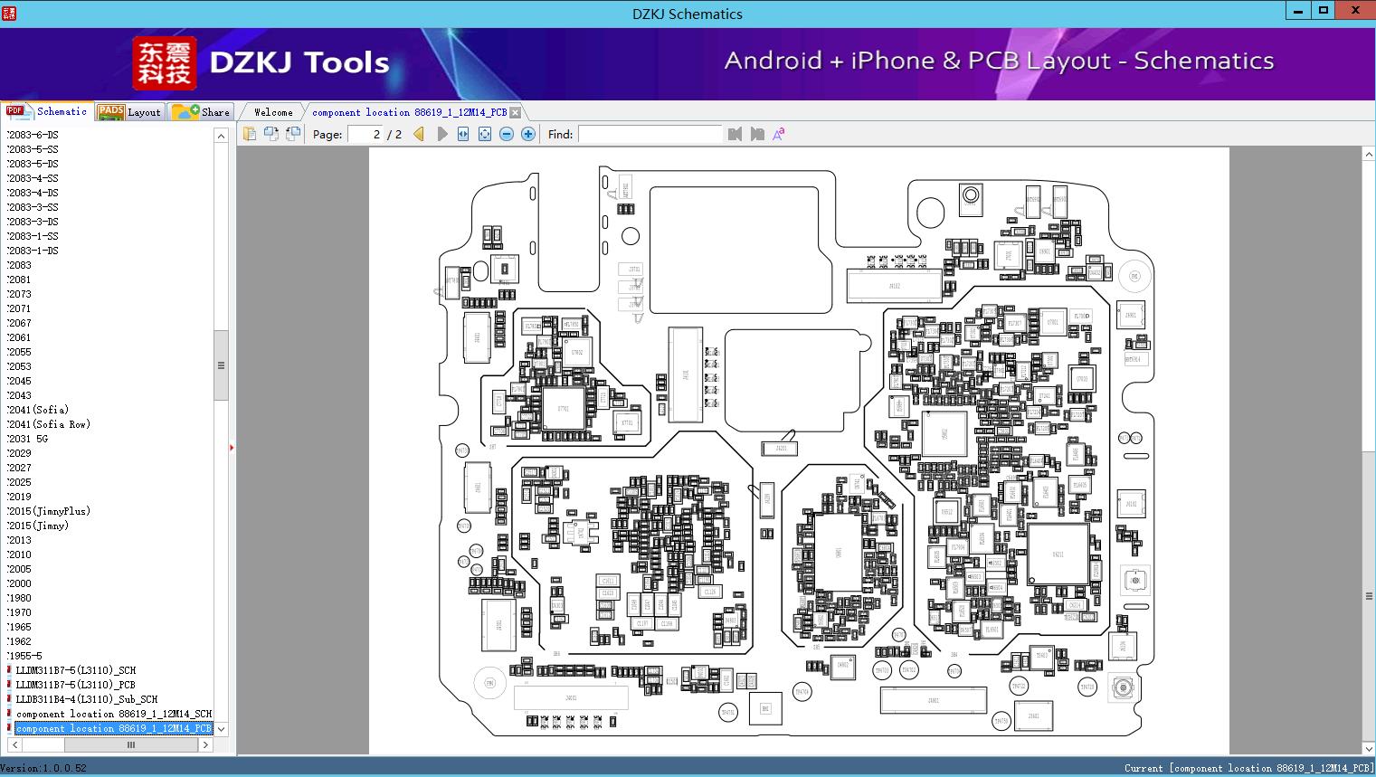 component location 88619_1_12M14_PCB - XT1955-5 - MOTOROLA Schematic ...