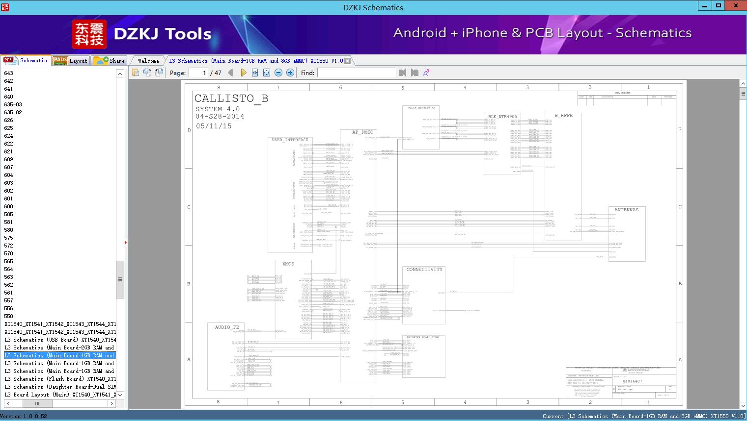 L3 Schematics (Main Board-1GB RAM and 8GB eMMC) XT1550 V1.0 - XT1550 ...