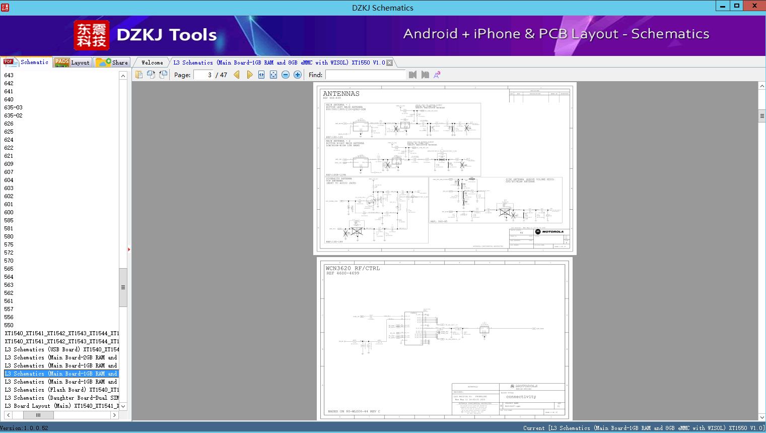 L3 Schematics (Main Board-1GB RAM and 8GB eMMC with WISOL) XT1550 V1.0 ...