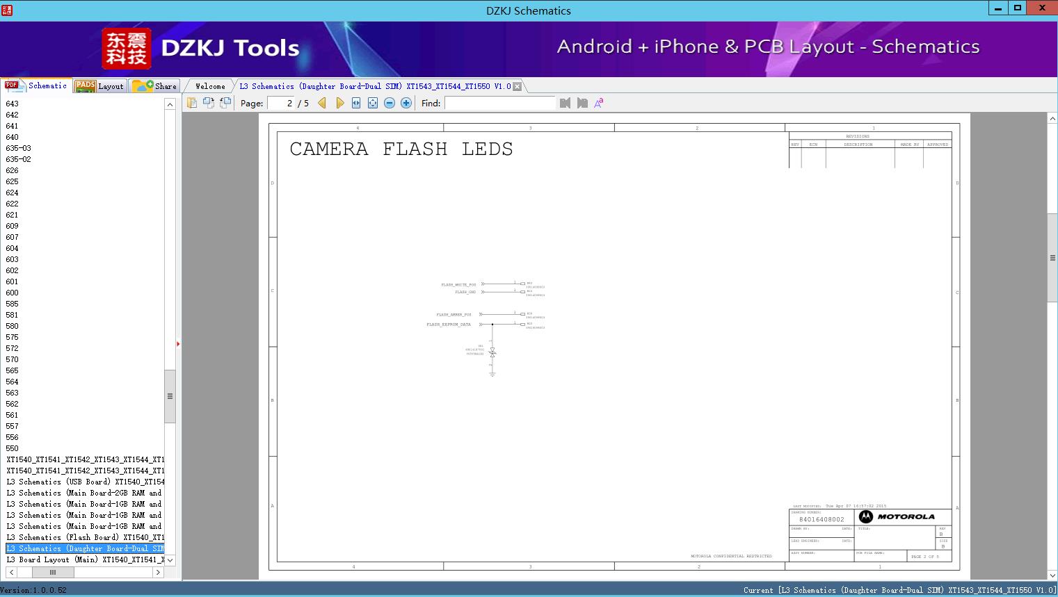 L3 Schematics (Daughter Board-Dual SIM) XT1543_XT1544_XT1550 V1.0 ...
