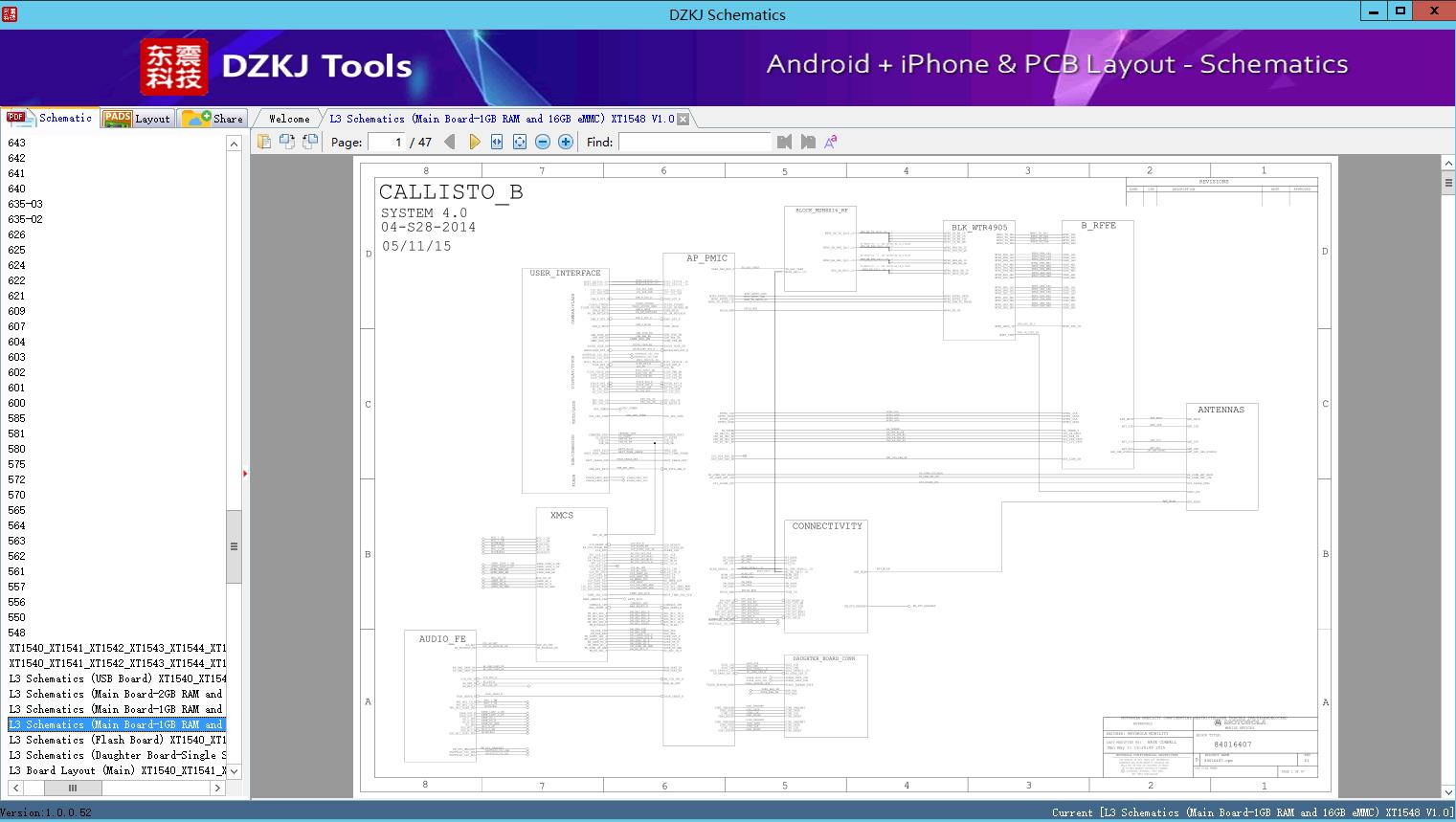 L3 Schematics (Main Board-1GB RAM and 16GB eMMC) XT1548 V1.0 - XT1548 ...