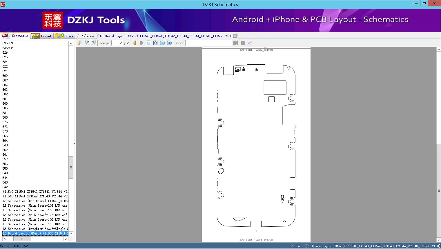 L3 Board Layout (Main) XT1540_XT1541_XT1542_XT1543_XT1544_XT1548_XT1550 ...