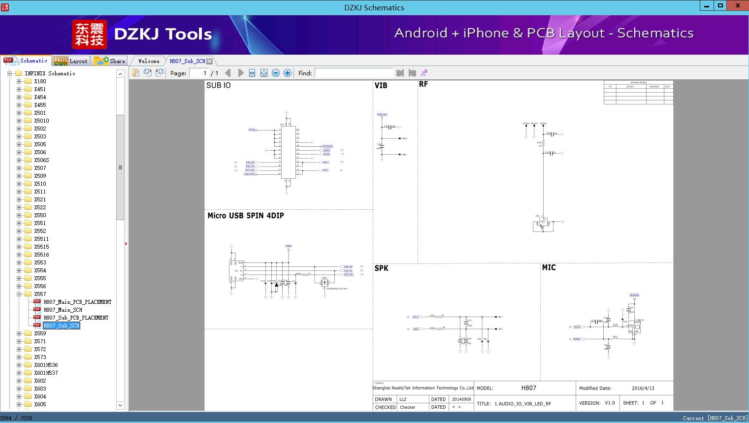 H807_Sub_SCH - X557 - INFINIX Schematic - DZKJ Schematics & PCB Layout