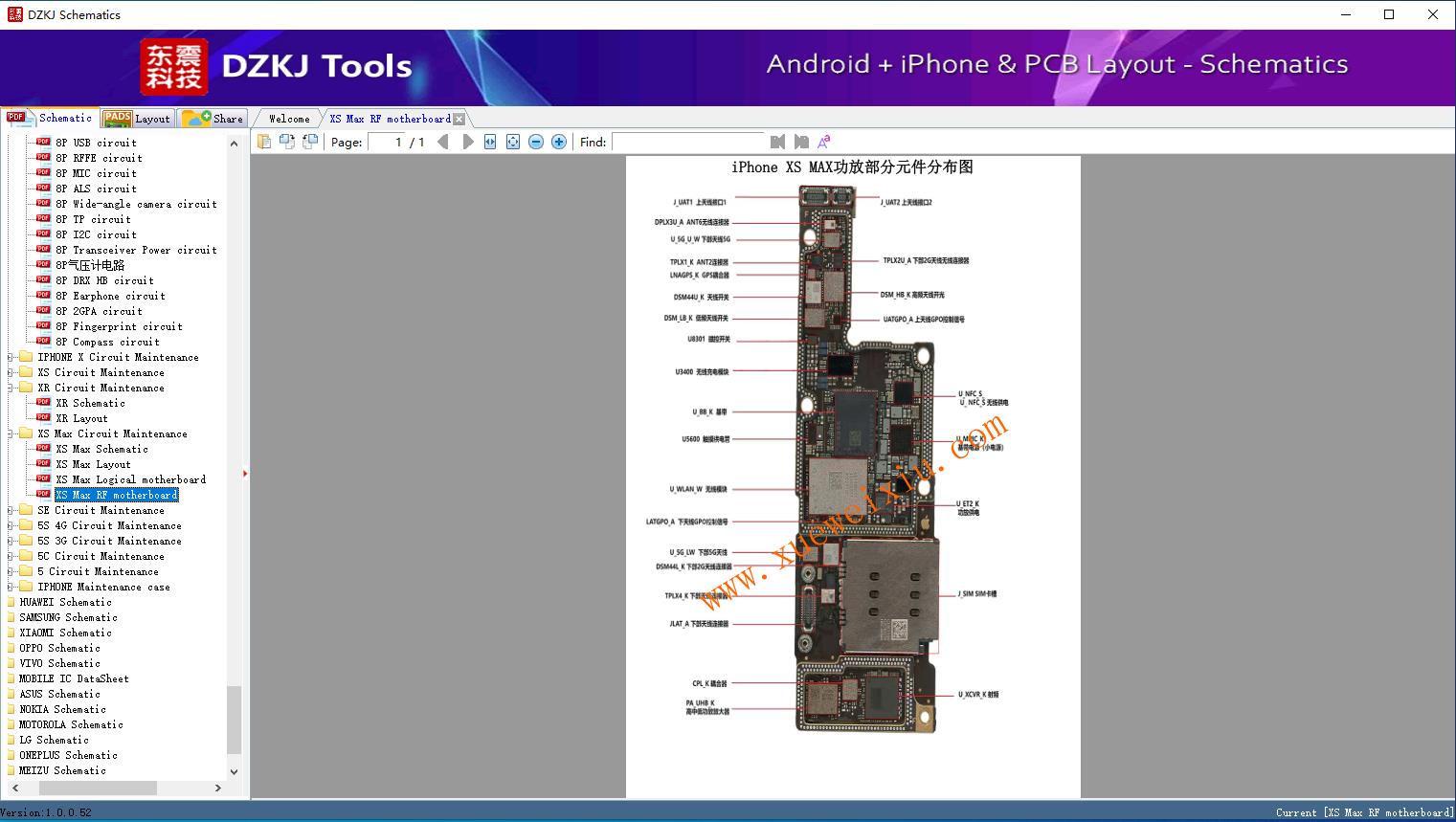 XS Max RF motherboard - XS Max Circuit Maintenance - IPHONE Schematic ...