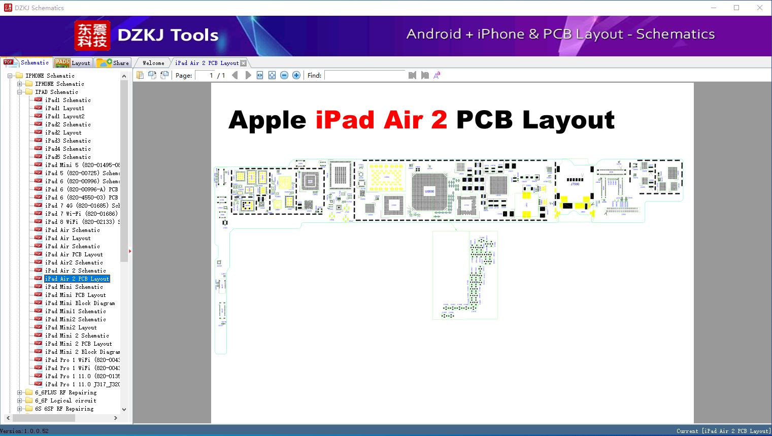 iPad Air 2 PCB Layout - IPAD Schematic - IPHONE Schematic - DZKJ ...
