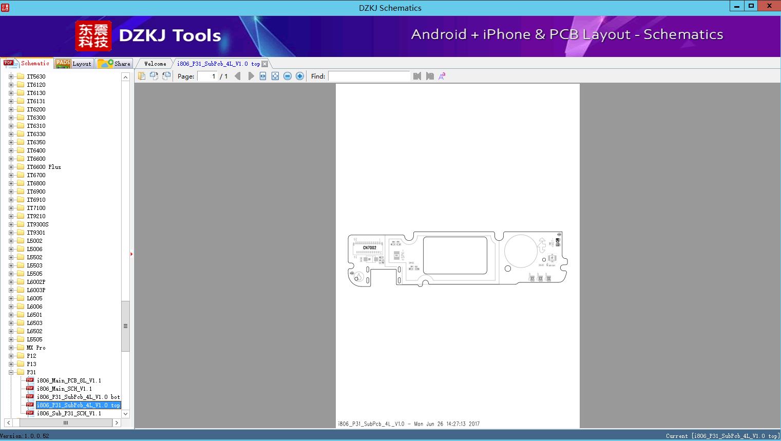 i806_P31_SubPcb_4L_V1.0 top - P31 - ITEL Schematic - DZKJ Schematics ...