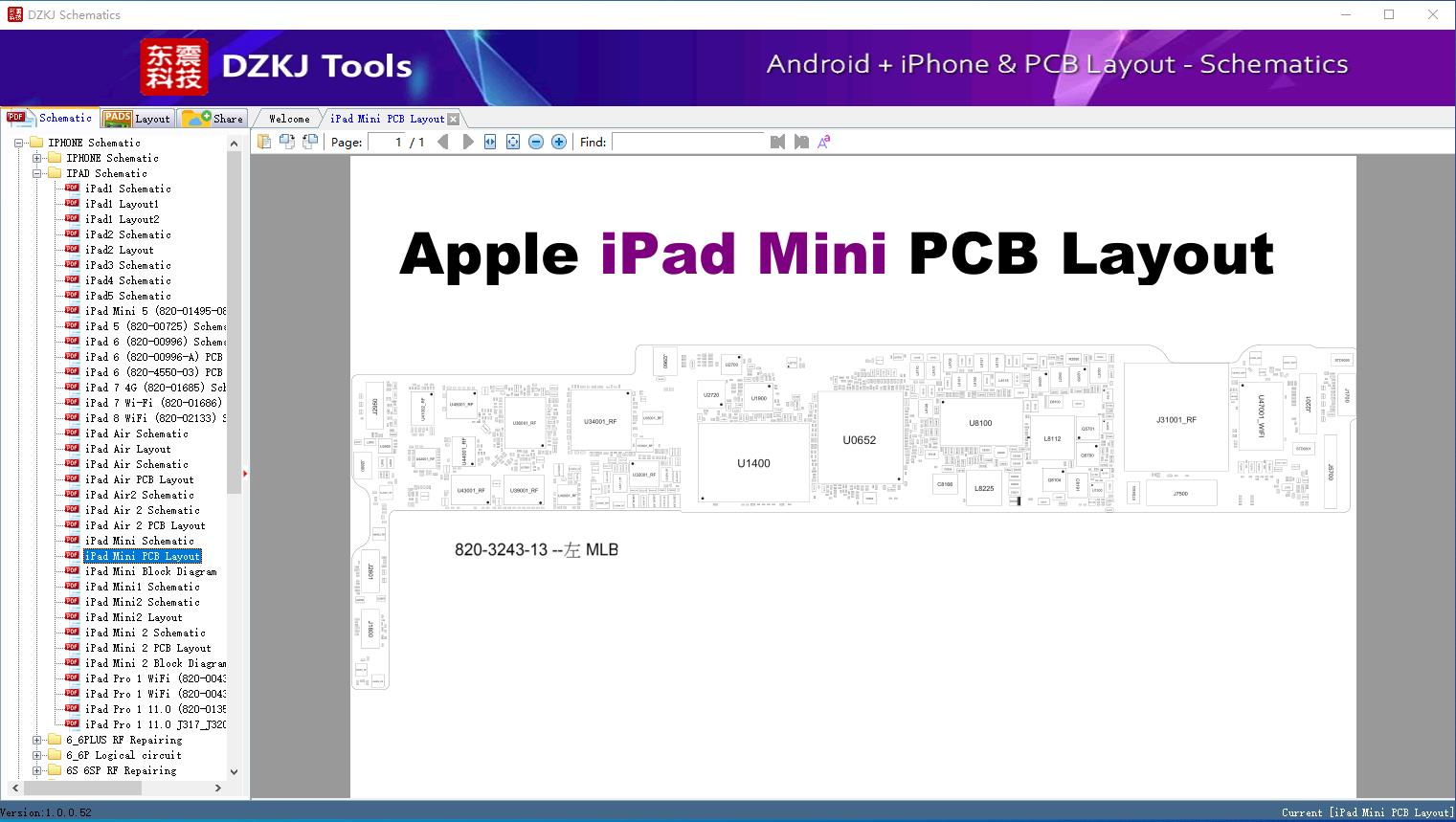 iPad Mini PCB Layout - IPAD Schematic - IPHONE Schematic - DZKJ ...