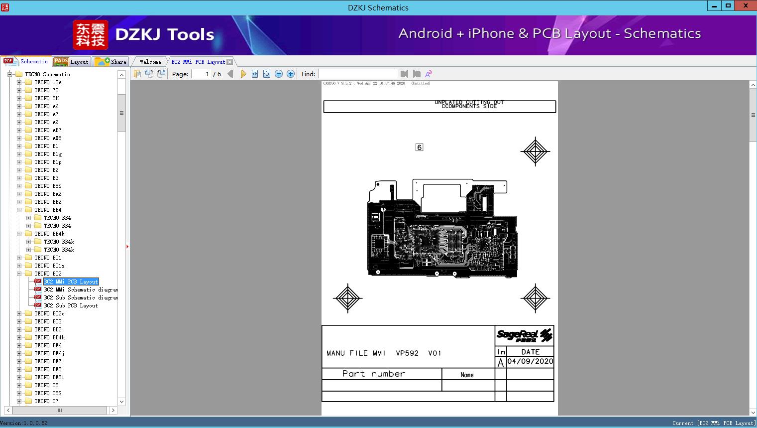 BC2 MMi PCB Layout - TECNO BC2 - TECNO Schematic - DZKJ Schematics ...