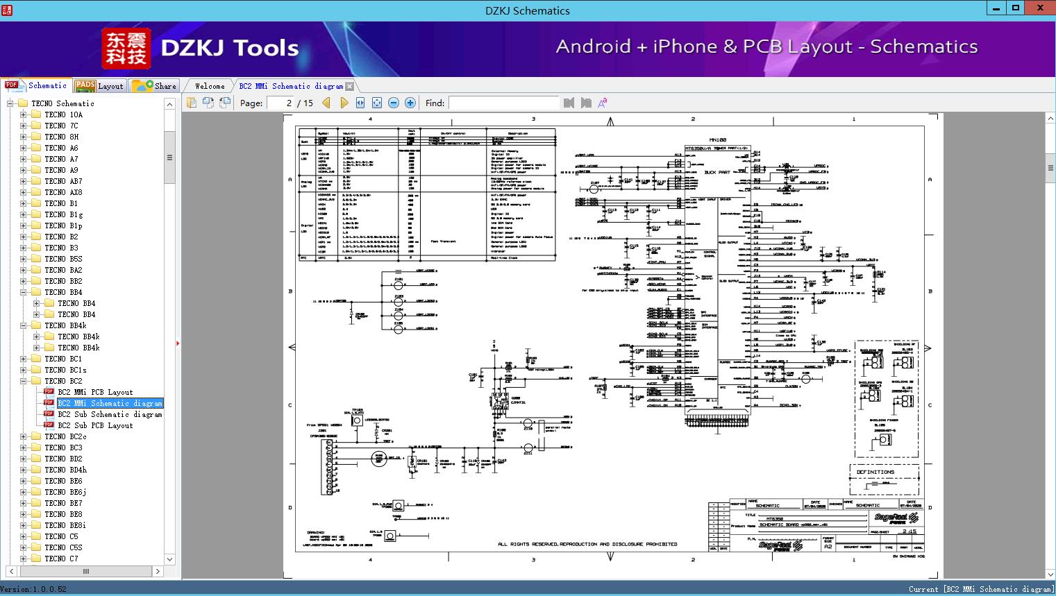 BC2 MMi Schematic diagram - TECNO BC2 - TECNO Schematic - DZKJ ...