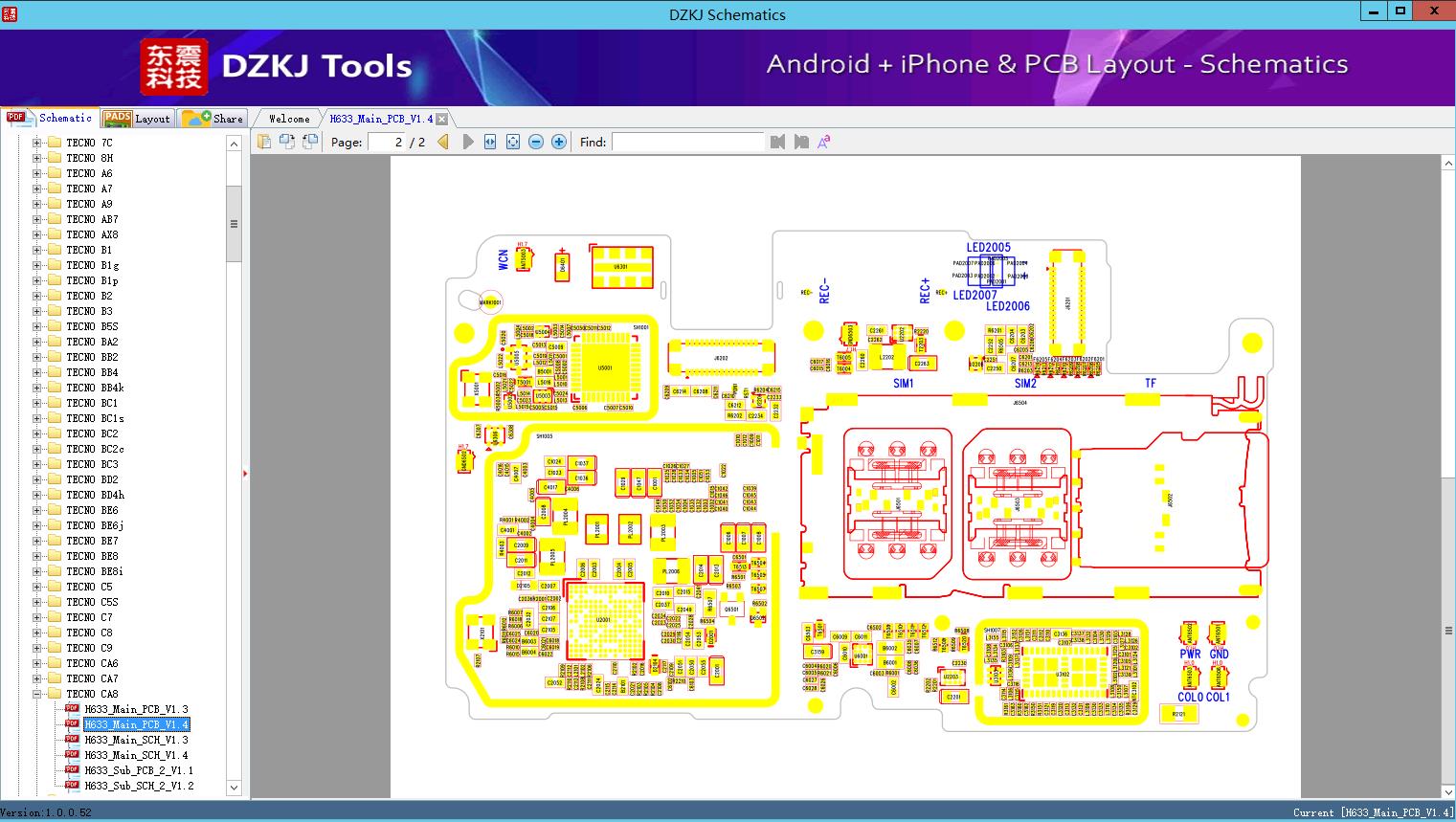H633_Main_PCB_V1.4 - TECNO CA8 - TECNO Schematic - DZKJ Schematics ...