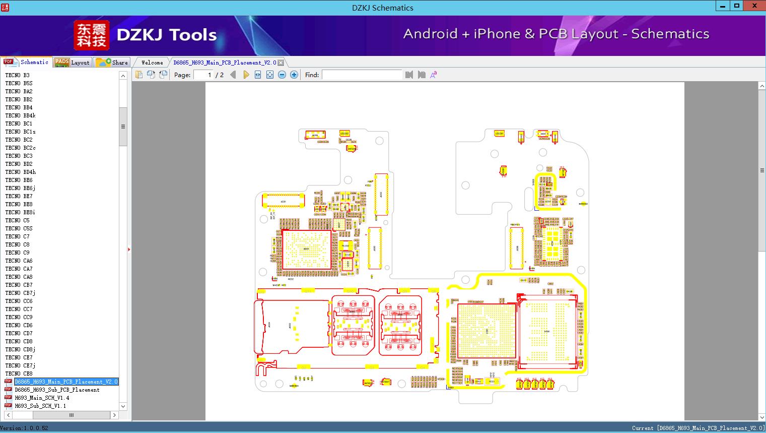 D6865_H693_Main_PCB_Placement_V2.0 - TECNO CE8 - TECNO Schematic - DZKJ ...