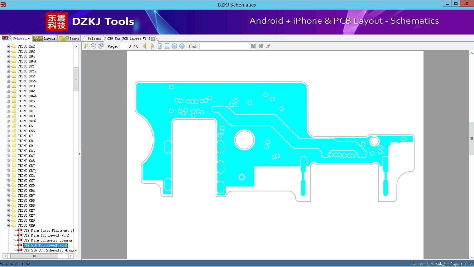 CE9 Sub_PCB layout V1.2 - TECNO CE9 - TECNO Schematic - DZKJ Schematics ...