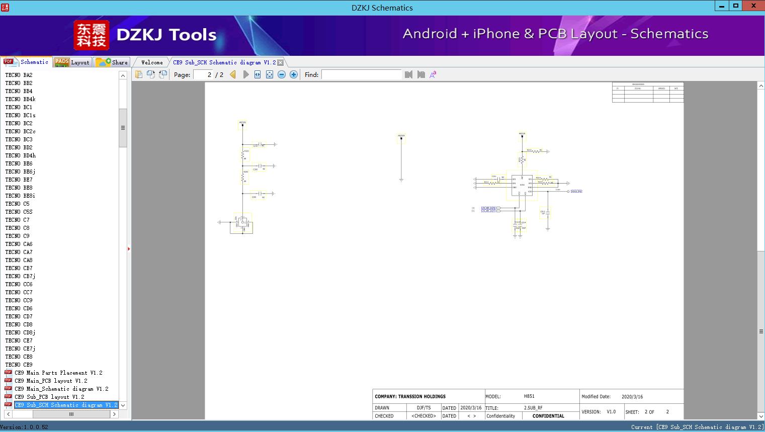 CE9 Sub_SCH Schematic diagram V1.2 - TECNO CE9 - TECNO Schematic - DZKJ ...