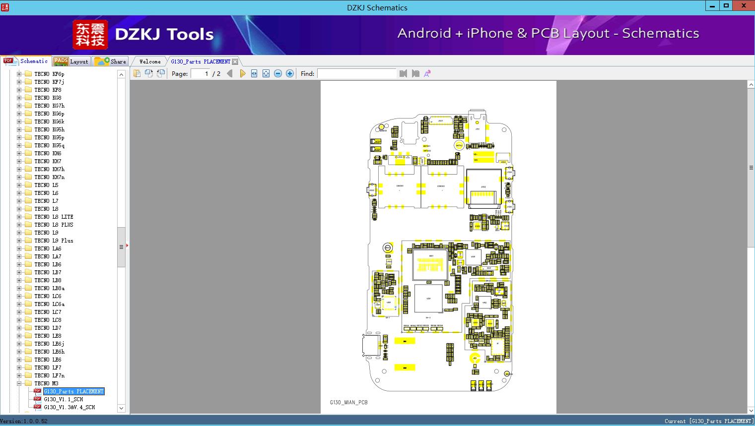 G130_Parts PLACEMENT - TECNO M3 - TECNO Schematic - DZKJ Schematics ...