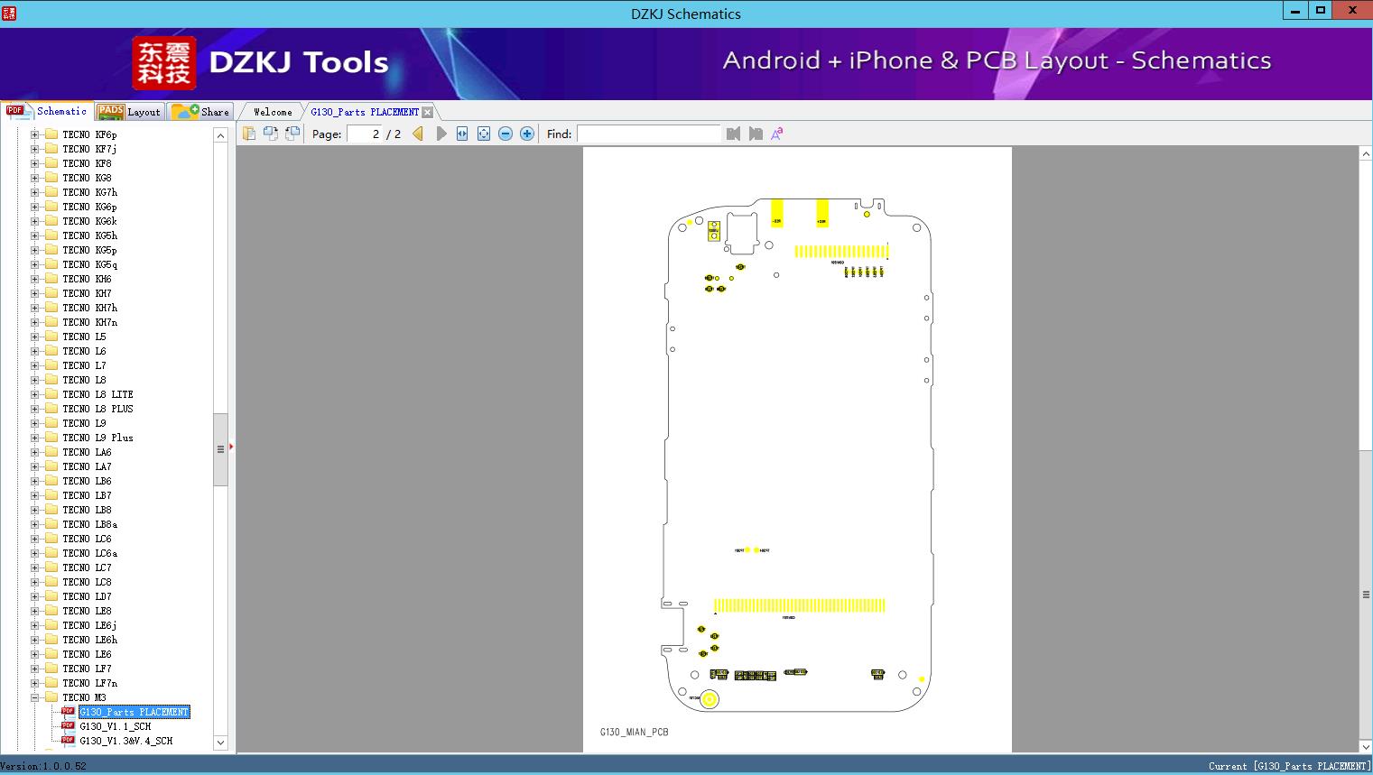 G130_Parts PLACEMENT - TECNO M3 - TECNO Schematic - DZKJ Schematics ...