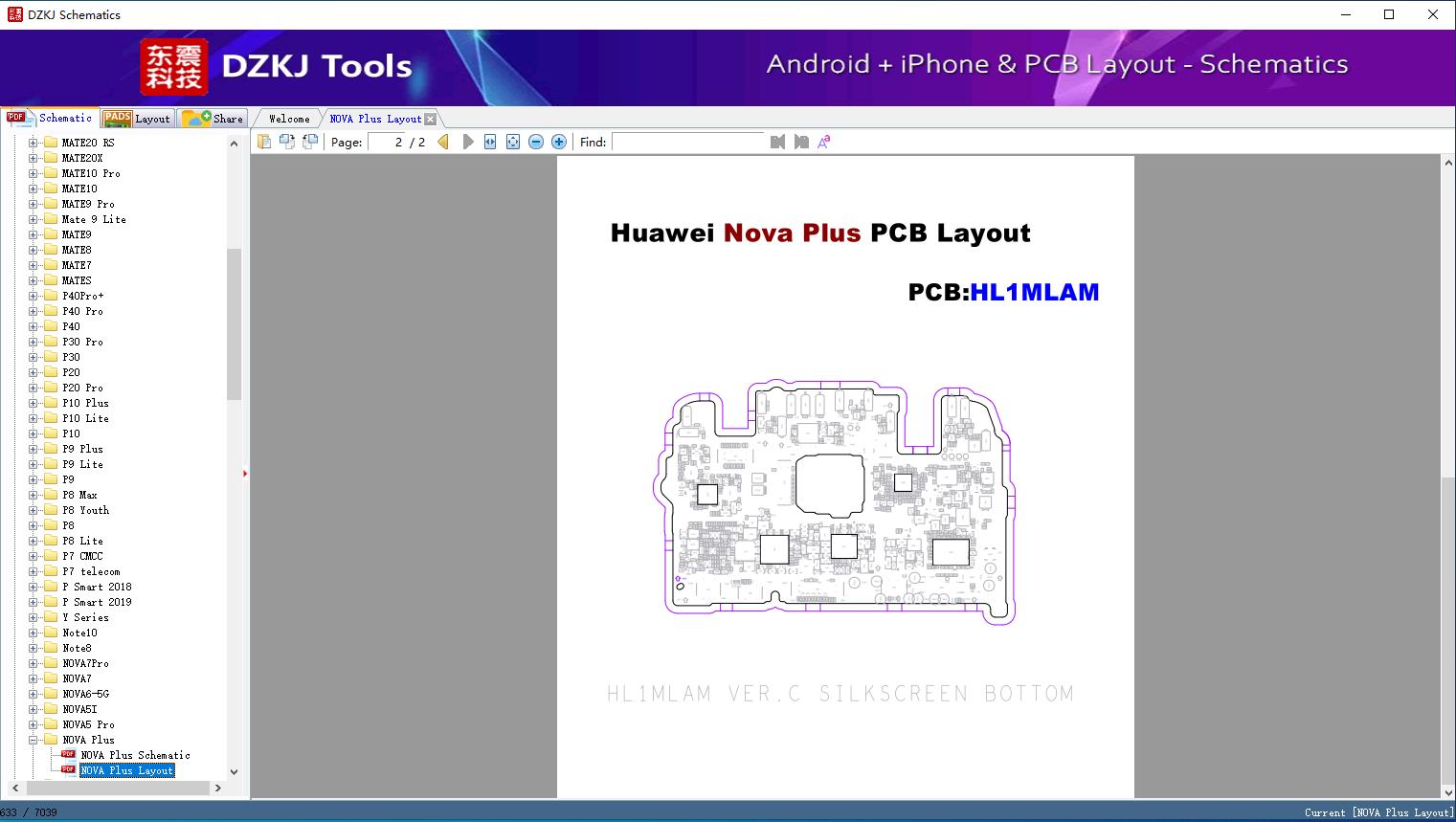 NOVA Plus Layout - NOVA Plus - HUAWEI Schematic - DZKJ Schematics & PCB ...