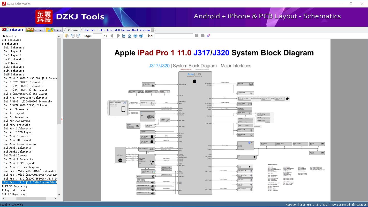 iPad Pro 1 11.0 J317_J320 System Block diagram - IPAD Schematic ...