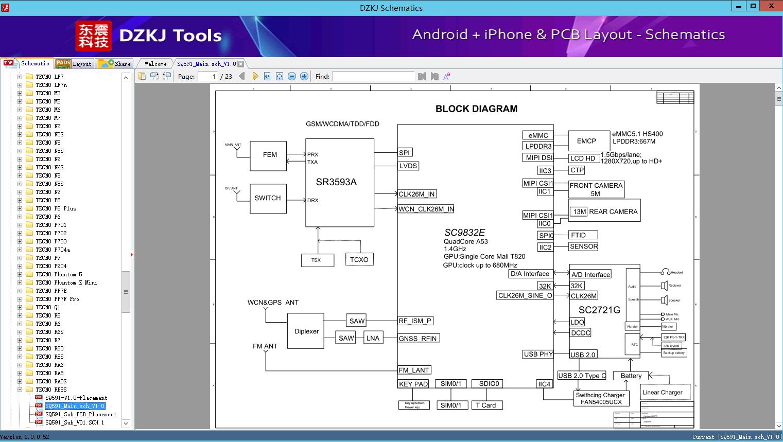 SQ591_Main sch_V1.0 - TECNO RB8S - TECNO Schematic - DZKJ Schematics ...