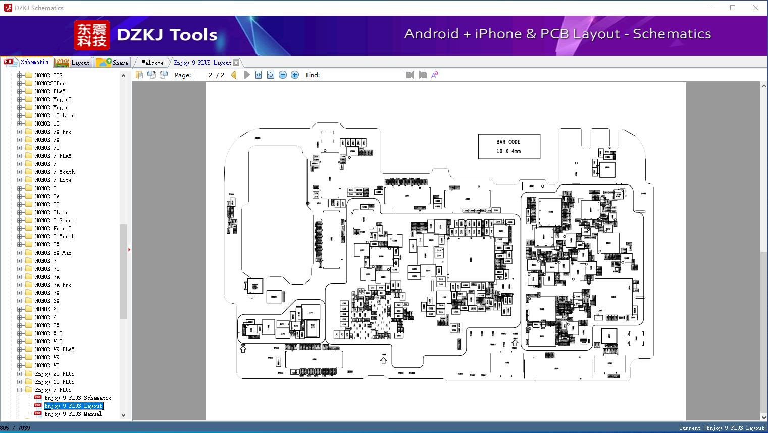 Enjoy 9 PLUS Layout - Enjoy 9 PLUS - HUAWEI Schematic - DZKJ Schematics ...